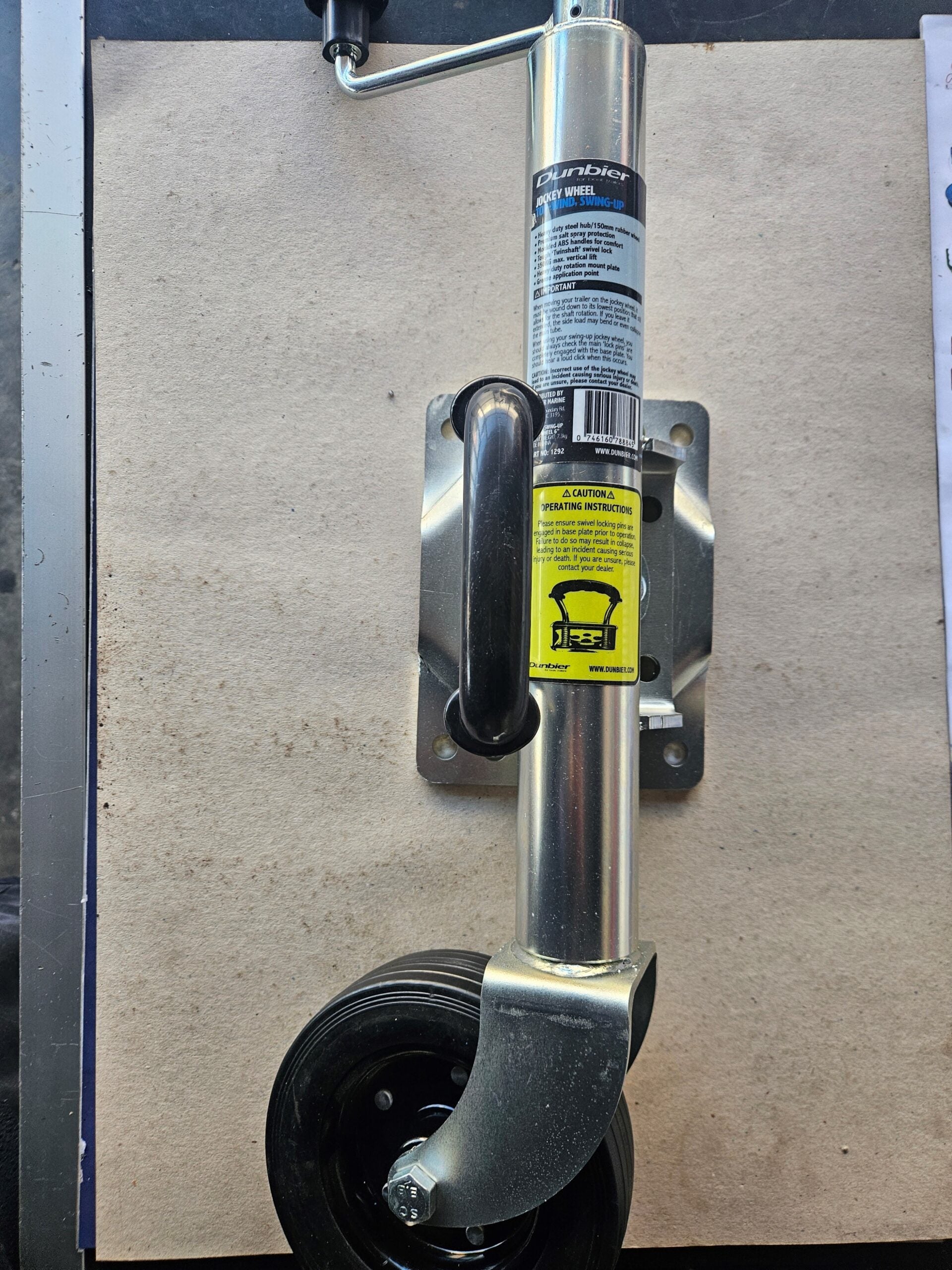 Dunbier Galvanized Wind-Up & Swing-Up Jockey Wheel 6" | Trailer Parts ...